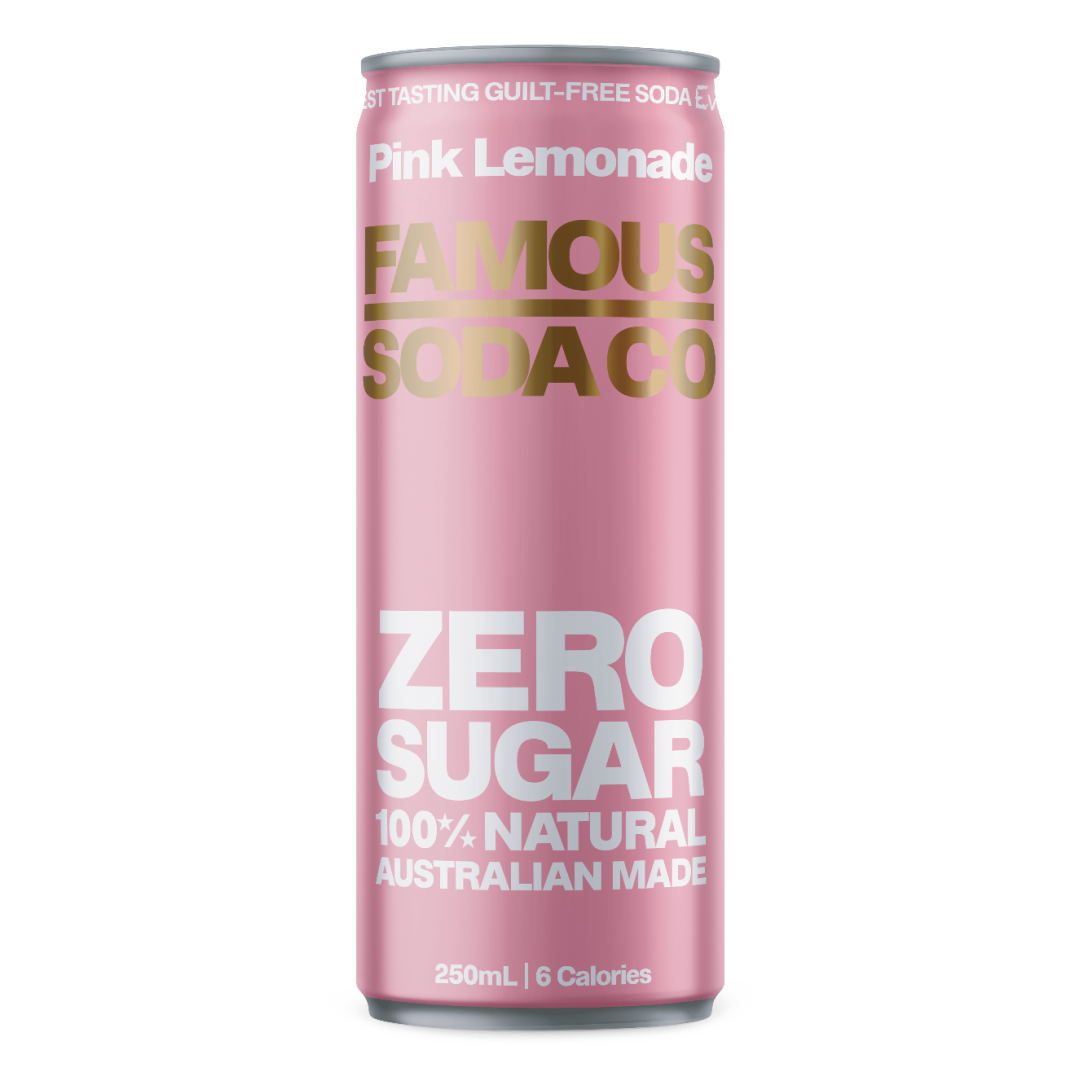 Famous Soda | Pink Lemonade | Sugar Free Cool Drinks in a Can – Famous ...