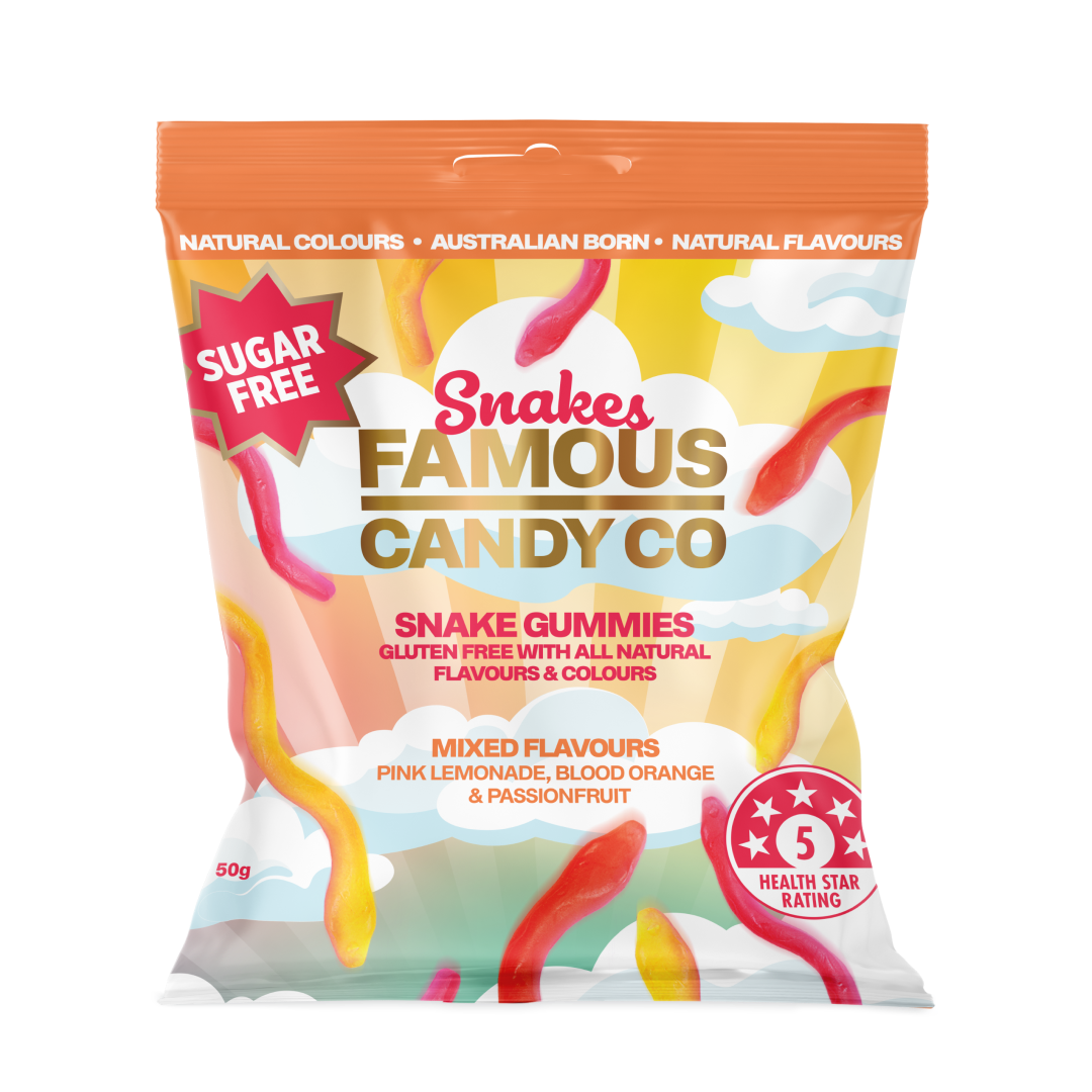 Famous Soda Snakes | Sugar Free Healthy Candy Australia | No Nasties ...
