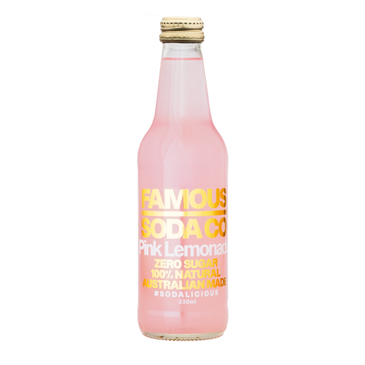 Famous Soda Co Pink Lemonade | Sugar-Free Soft Drinks Australia